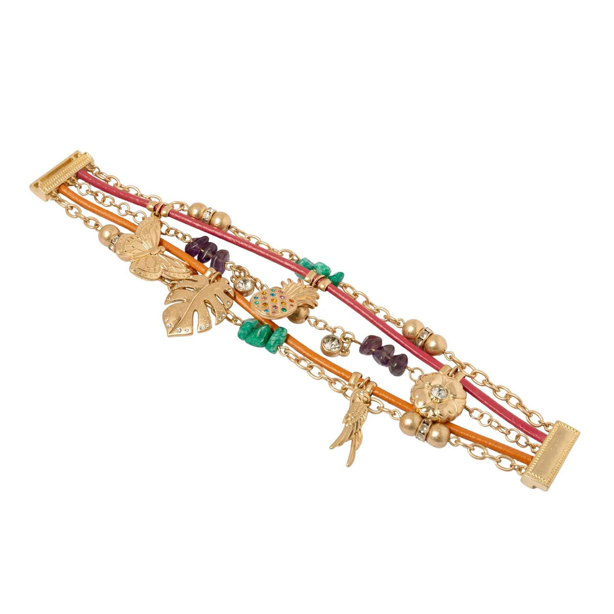 Bibi Bijoux - Safari Layered Cuff Gold Bracelet — The In Accessories
