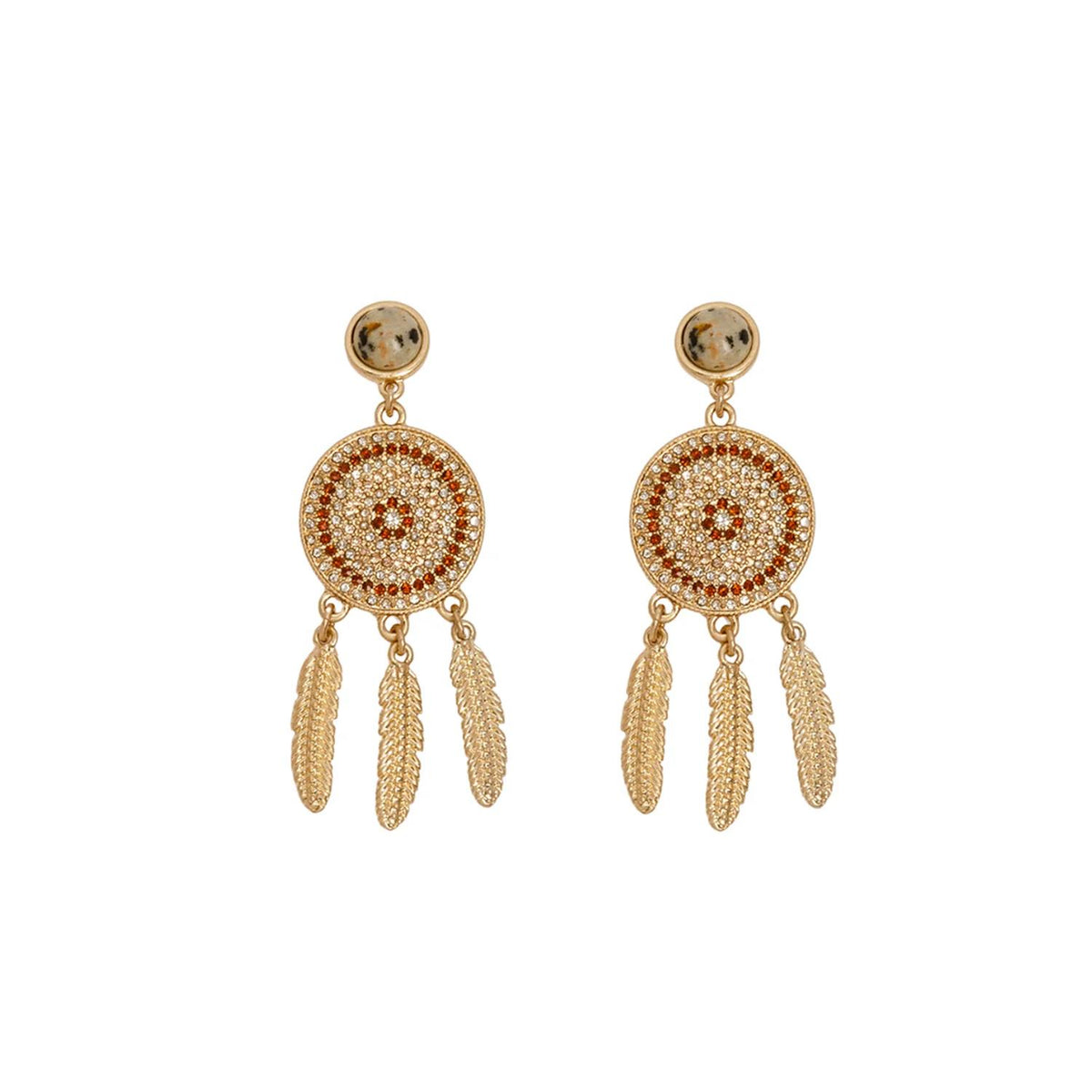 Bibi Bijoux - Dreamcatcher Statement Drop Gold Earrings — The In ...